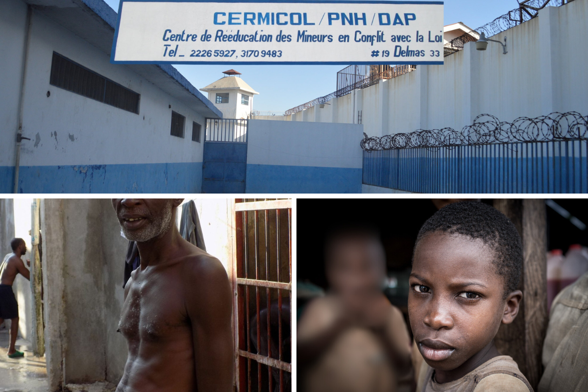 Enfants, jeunes filles et criminels du Pénitencier National dans le même centre